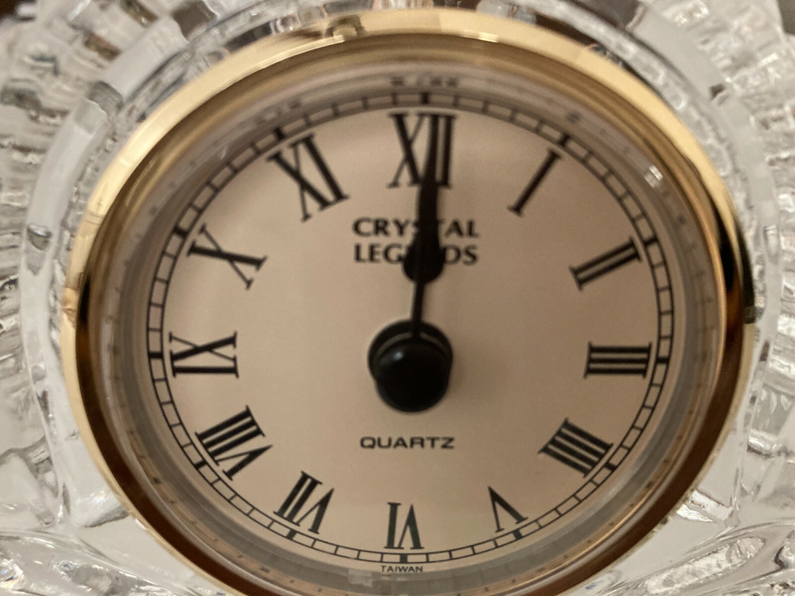Godinger Crystal Legends Lead Crystal Large Mantle Clock 6 X 4 for sale ...