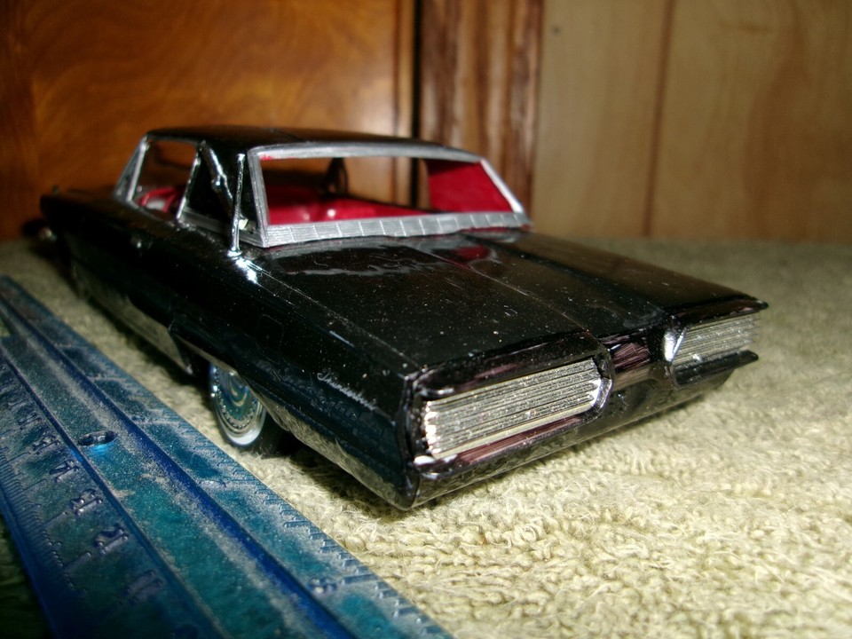 Vintage AMT 1:25 '65 Ford Thunderbird Nice Black Built Model Car,"As Is ...