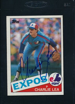 1985 Topps #345 Charlie Lea Expos Signed Auto *44119 | eBay