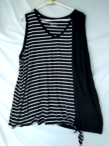 Women Plus Size 26/28 LIVI V Neck Tank Top Sleeveless Tunic Blouse Top ...