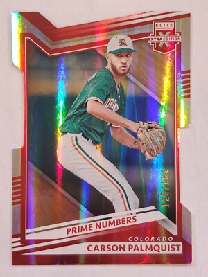 CARSON PALMQUIST 2022 Elite Extra Edition PRIME NUMBERS DIE-CUT "C" #'d ...