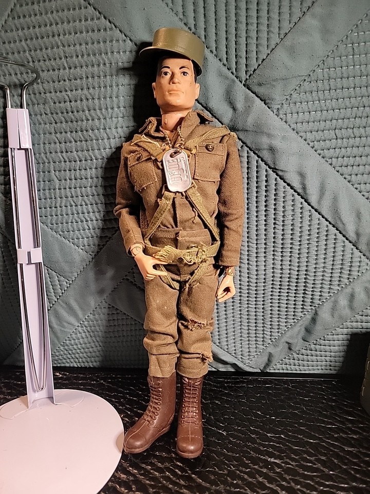 Vintage 1964 GI Joe Man Of Action Figure Scar Brown Hair Blue Eyes W ...