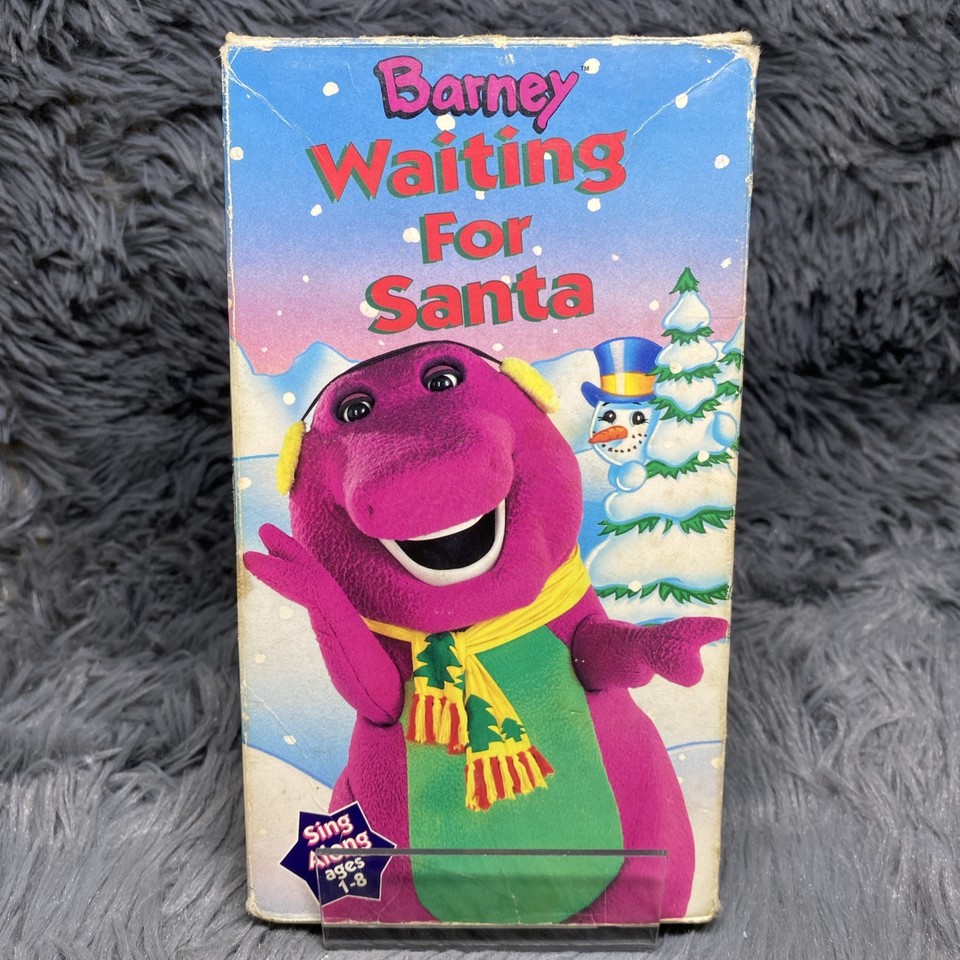 Barney: Waiting for Santa VHS Tape 1990 Sing Along White Tape Christmas ...