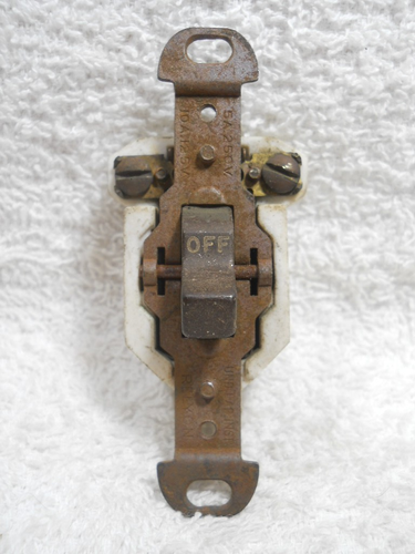 UND LAB INSP D-4401-1 Porcelain On / Off Electrical Light Switch ...