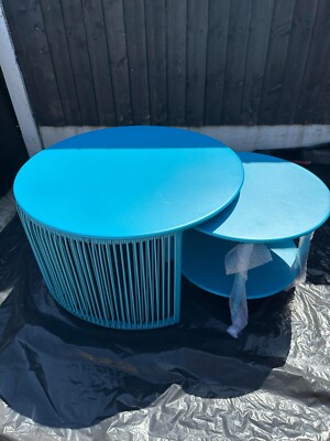 Hawaii Nested Coffee Tables Outdoor Garden Furniture - Dusty Blue ...