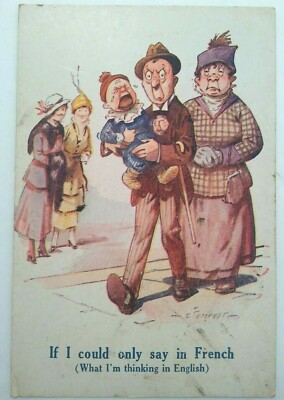 BAMFORTH Comics DOUG TEMPEST If I Could Only Say in French Postcard | eBay