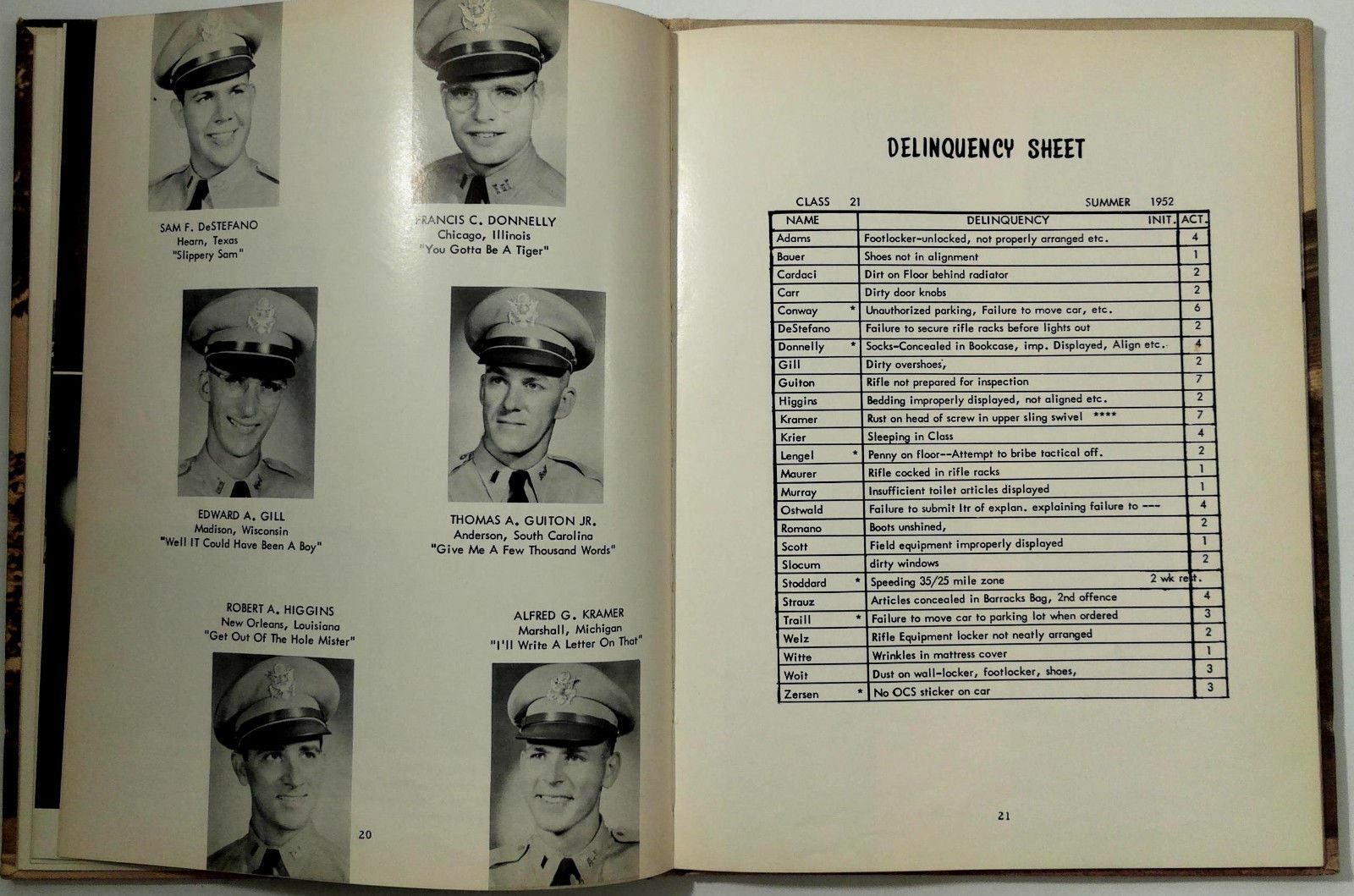 1952 FORT BELVOIR Virginia Army Engineer Officer's School Yearbook ...
