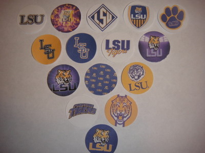 LSU flat back buttons or pin badge cabochons embellishments centers bow ...