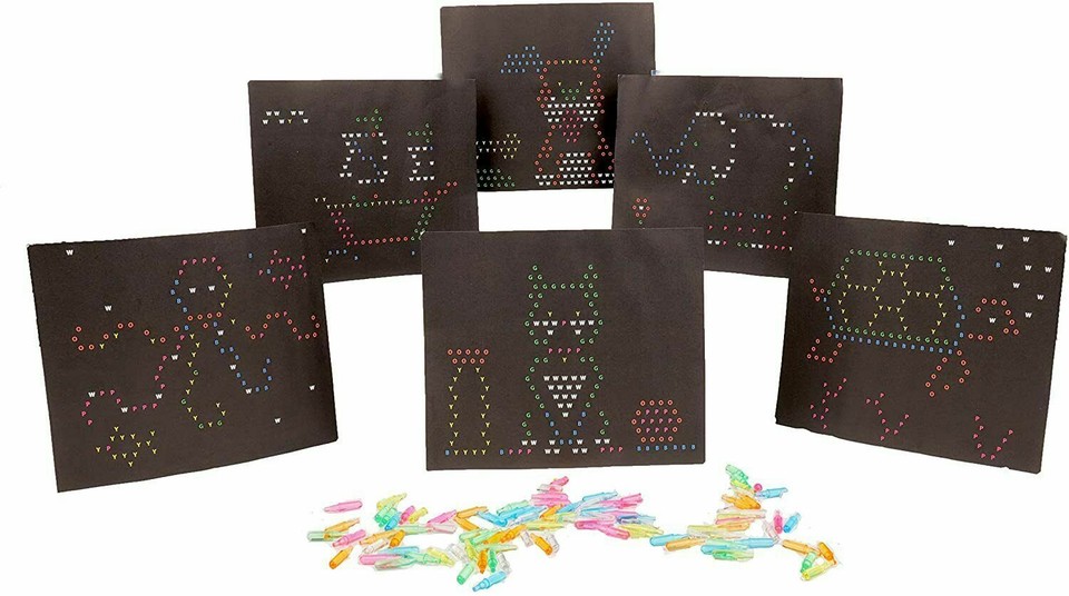 Lite-Brite Peg/Paper Refill-100 Pegs,8 Templates (fit Light Bright ...