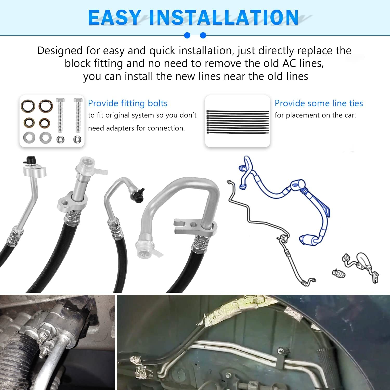 AT34653 Rear AC Line Replacement Lines For 2007-2017 Acadia Traverse ...