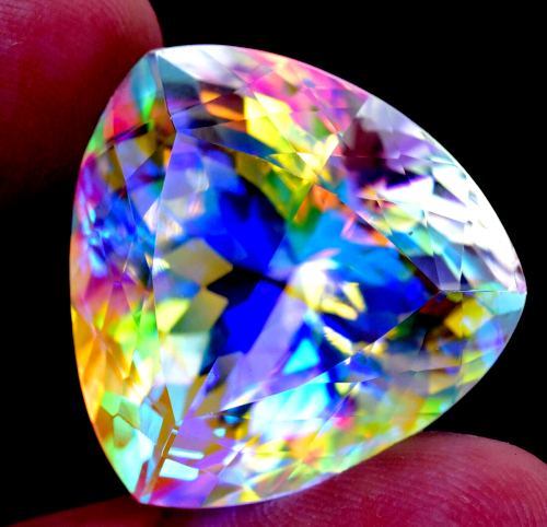 77.50Ct Beautiful AAA++ Multi-Color Trillion Cut Mystic Certified Loose ...