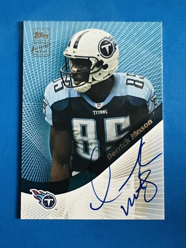 2003 Topps Derrick Mason Titans Certified Autograph Issue Football Card ...
