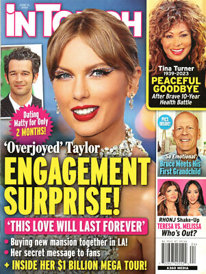 IN TOUCH Magazine June 12 2023 Taylor Swift Tina Turner Bruce Willis J ...