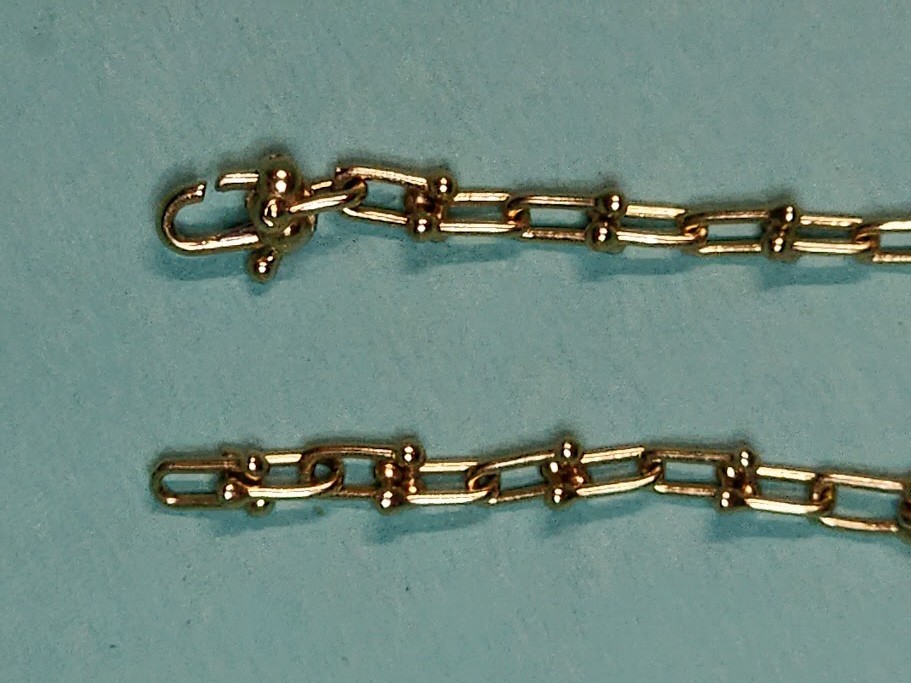Designer 14k Yellow Gold Hardwear Small Link Chain Bracelet 7" | eBay