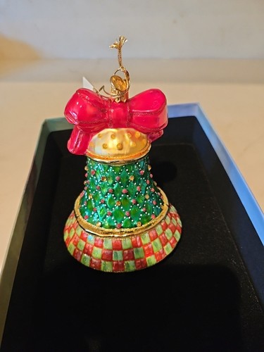 Mackenzie Childs Orchard Check Bell 3.5 X 4.5 Tall With Box | eBay