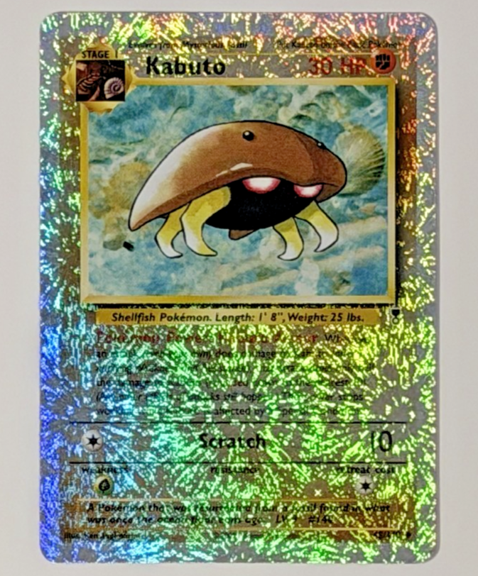 NEAR MINT ***KABUTO REVERSE HOLO #48*** POKEMON LEGENDARY COLLECTION ...