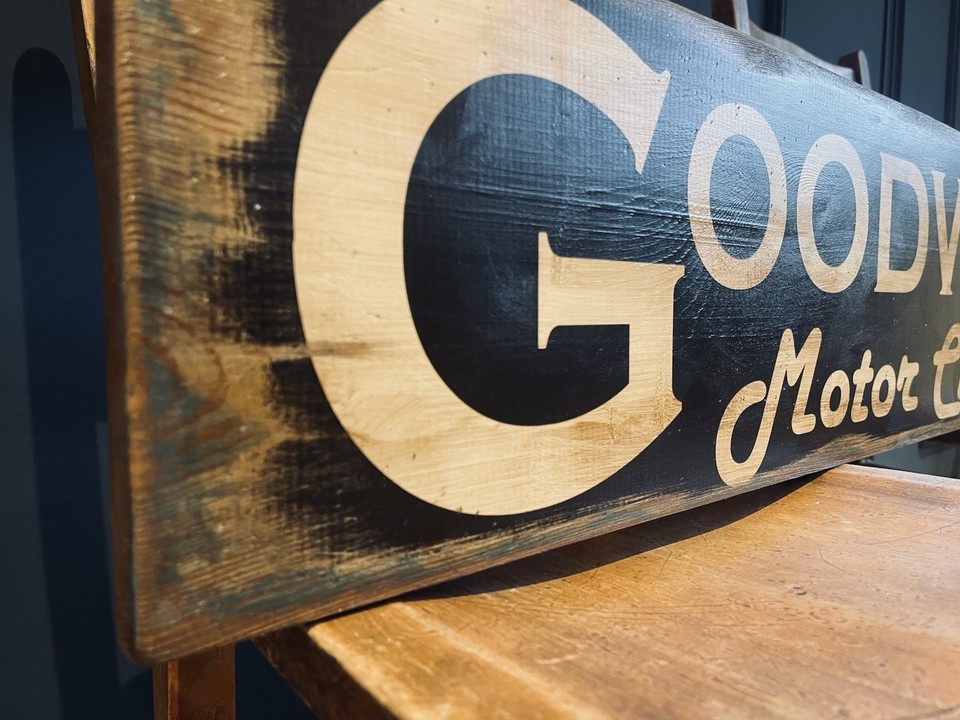 Goodwood sign vintage wooden revival motor circuit motorsport signs ...