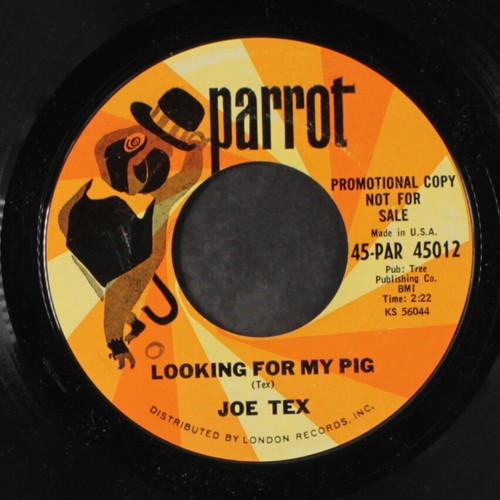 Joe Tex : Looking pour My Pig / Say Thank You Perroquet 7 " Simple 45 ...