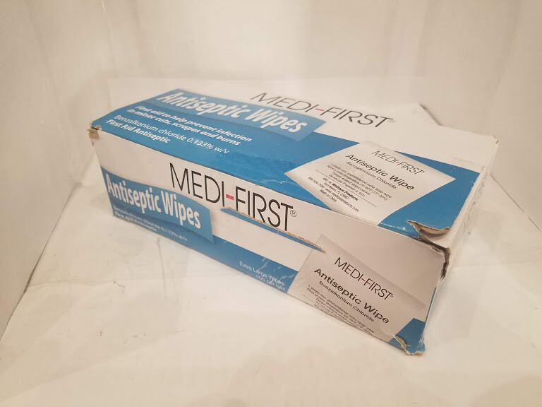 MEDI-FIRST Antiseptic Wipes, Pack of 100 - 21433 | eBay