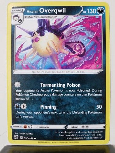 Hisuian Overqwil 090/189 NM / M - Astral Radiance Pokemon Card - Akira ...