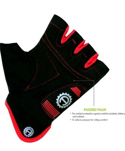 Adalid Gear Unisex Size Large Premium Cycling Gloves, Black and red | eBay