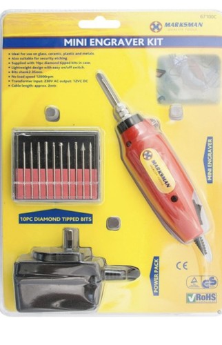 MINI ENGRAVER ENGRAVING KIT FOR CRAFT GLASS CERAMIC METAL MACHINE DRILL ...