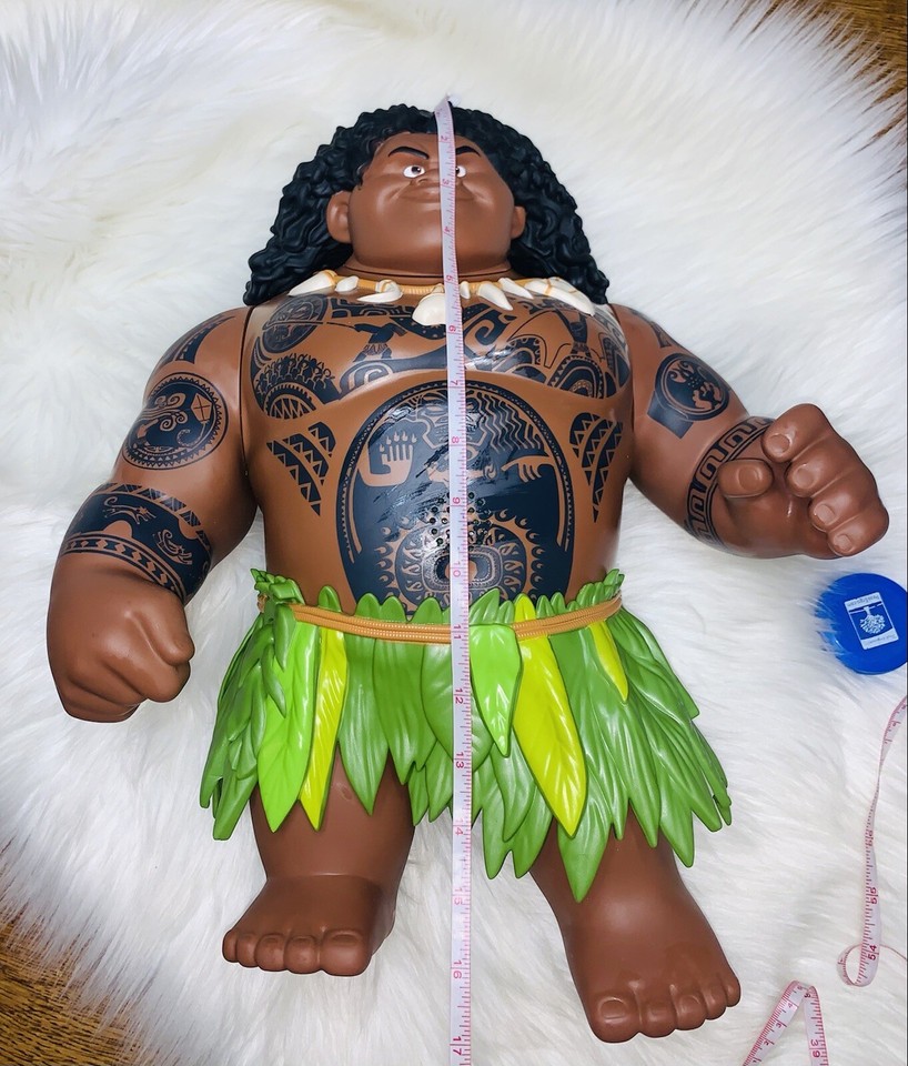 Disney Moana Large Fun Funny Talking Singing Maui Doll Figure 16 Inch ...