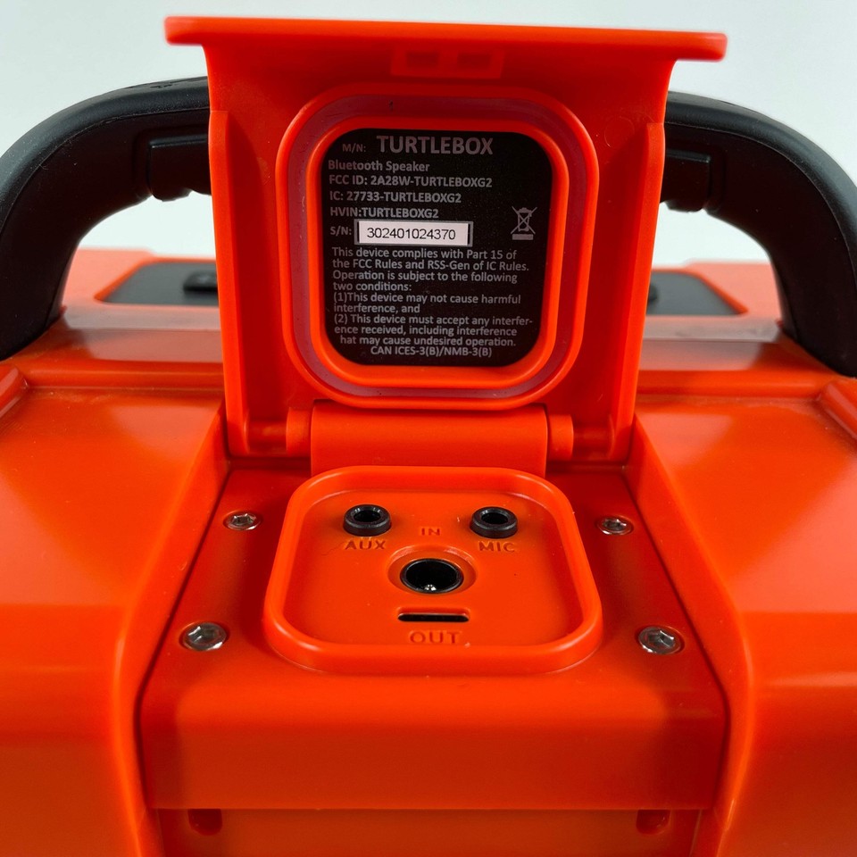 Turtlebox Gen 2 Bluetooth Speaker Orange TURTLEBOXG2 | eBay