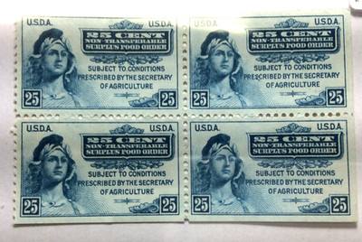 USDA Surplus stamps Blue never hinled ( A ) | eBay