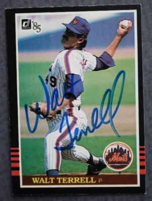 New York Mets Star Walt Terrell signed / autographed 1985 Donruss ...