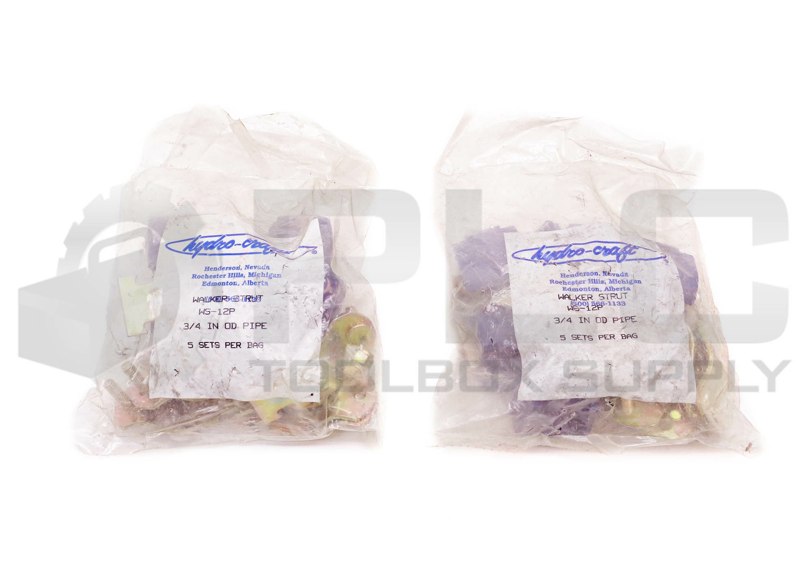 LOT OF 2 NEW HYDRO-CRAFT WS-12P 3/4" IN OD PIPE STRAP (5 SETS PER BAG ...