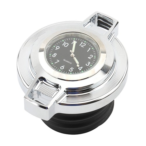 Fuel Gas Tank Oil Cap Cover W/ Clock Black For Harley Sportster 883 ...