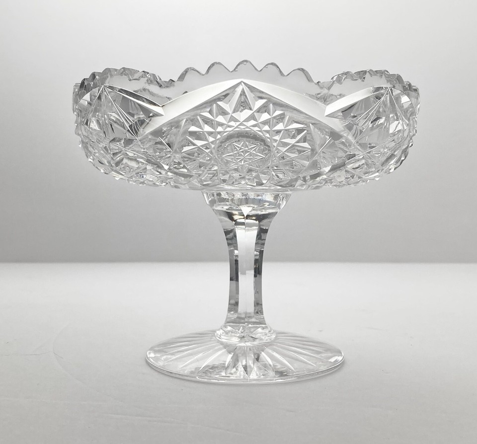 7-Piece American Brilliant Period Cut Crystal Dinnerware Serving ...