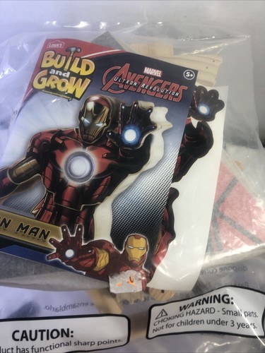 Model Marvel Avengers IRON MAN Lowe's Build and Grow Wooden Kit with ...