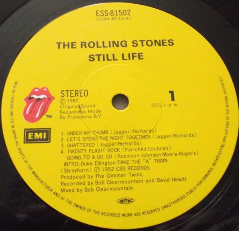 ROLLING STONES ~ STILL LIFE ** 1982 Japan ROLLING STONES LP w/ OBI ...