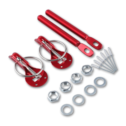 JDM Red Anodized Aluminum Racing Hood Pins Bonnet Lock Kit For Scion | eBay