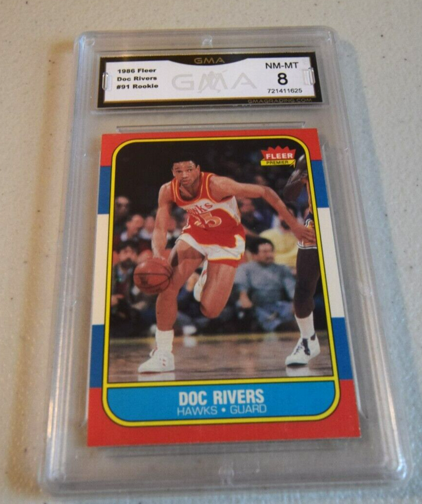 Doc Rivers 1986 Fleer Basketball #91 GMA 8 NM-MT Atlanta Hawks | eBay