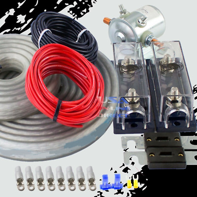 200 AMP HEAVY DUTY DUAL AUXILIARY BATTERY ISOLATOR 4 AWG KIT W/ ANL ...