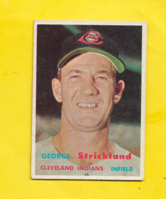 1957 Topps George Strickland #263 Cleveland Indians VG/EX FREE SHIPPING ...