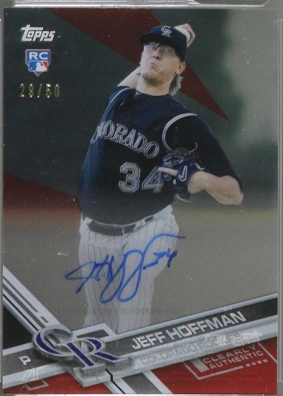2017 Topps Clearly Authentic Autographs - Jeff Hoffman #CAAU-JH Red /50 ...