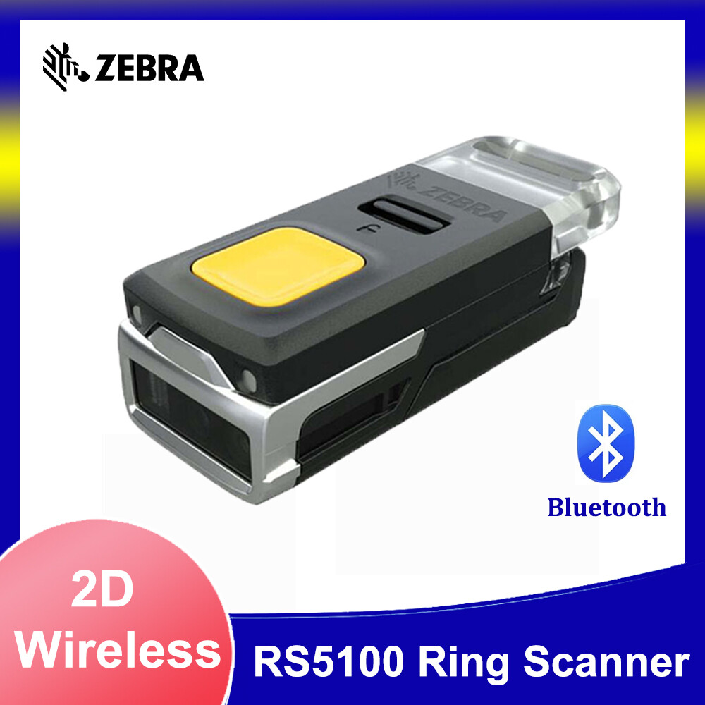 Zebra RS51B0-LBLNWR RS5100 1/2D Imager Bluetooth Hands- Ring Barcode ...
