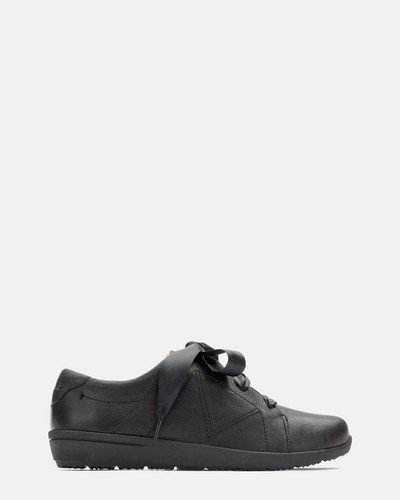 Vionic Magnolia Lindsey Black Soft Leather Lace Up Everyday Shoes Women ...