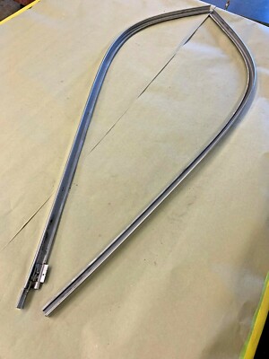 1957 CADILLAC REAR WINDOW UPPER GLASS STAINLESS PASSENGER & DRIVER ...