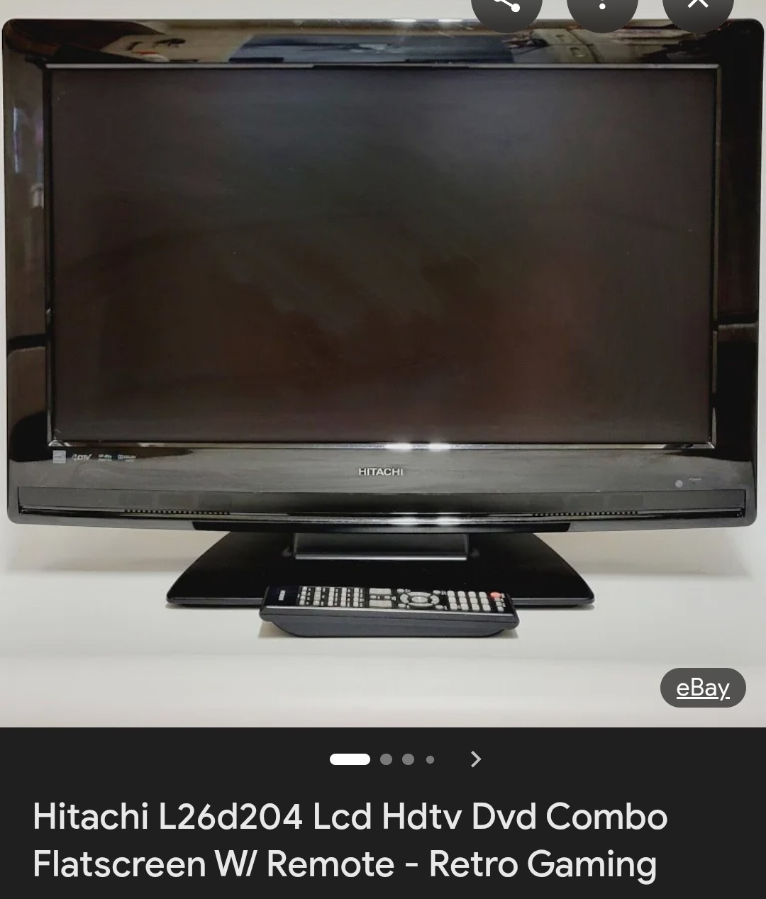 HITACHI L26D204 LCD HDTV DVD Combo Flatscreen w/ Remote - Retro Gaming ...