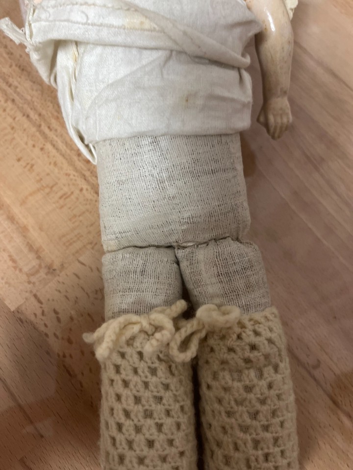 Rare Antique English Wax Doll c.1880 17 in Cloth Body Victorian ...
