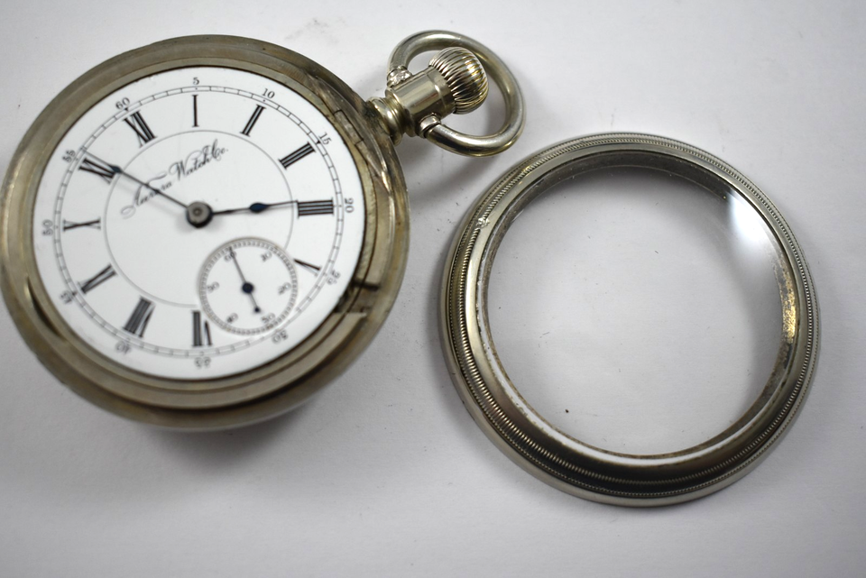 1887 Aurora 18s 15J Sidewinder Pocket Watch w/Silverode Case lot.rh | eBay