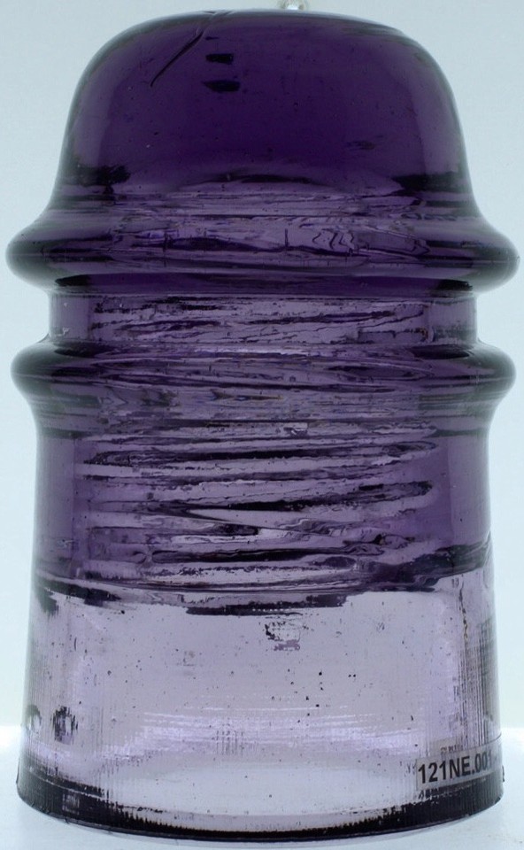 GORGEOUS PURPLE UNEMBOSSED AM. TEL. & TEL. CO. CD-121 TOLL INSULATOR | eBay
