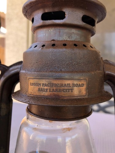 Metal Railroad Lantern - Old West Union Pacific RR Salt Lake City UPRR ...