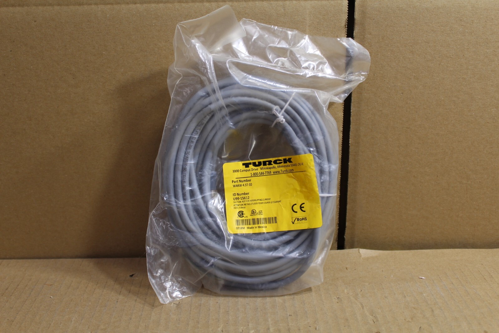 Turck Cord Set Wakw 4.5t-10 5 Wire 10 Meter in Bag for sale online | eBay
