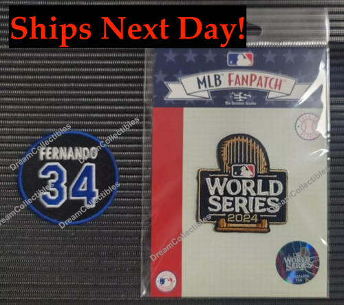 Fernando Valenzuela Memorial #34 Patch 2024 World Series LA Dodgers Los ...